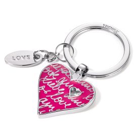 Nøkkelring Rosa Hjerte og Love